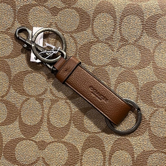Coach | Accessories | Coach New York Keychain Key Ring Key Fob Brown ...